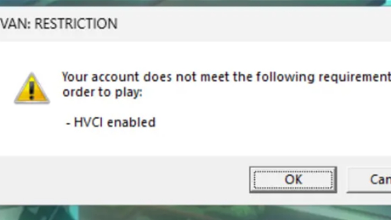 How To Fix ‘HVCI Enabled’ VAN Error In Valorant? – afkgamingglobal.com